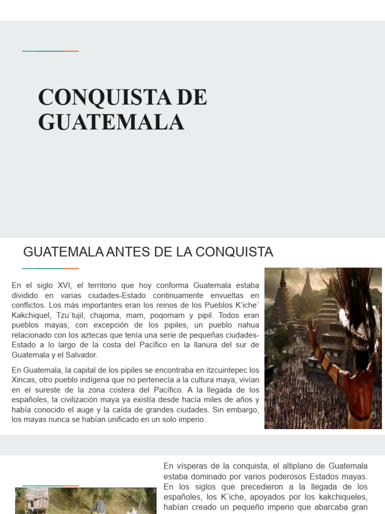 La Conquista de Guatemala | PDF | Civilización maya | Mesoamérica La Conquista de Guatemala | PDF | Civilización maya | Mesoamérica