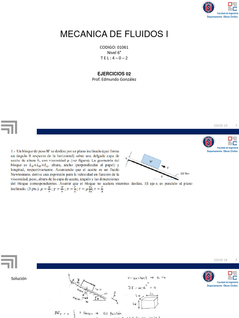 Fluidos Ejercicios 02 2020 | PDF | Ingeniería