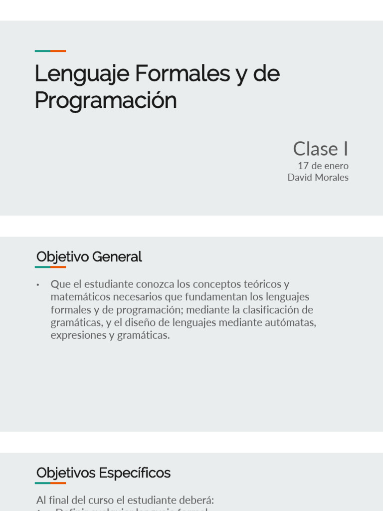 Introducción a Lenguajes Formales | PDF | Lenguaje de programación ...