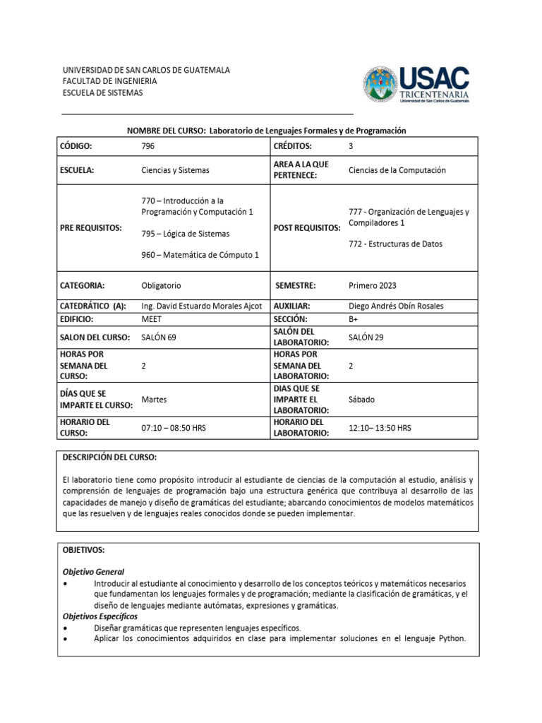 Programa Laboratorio | PDF | Lenguaje de programación | Programación de computadoras