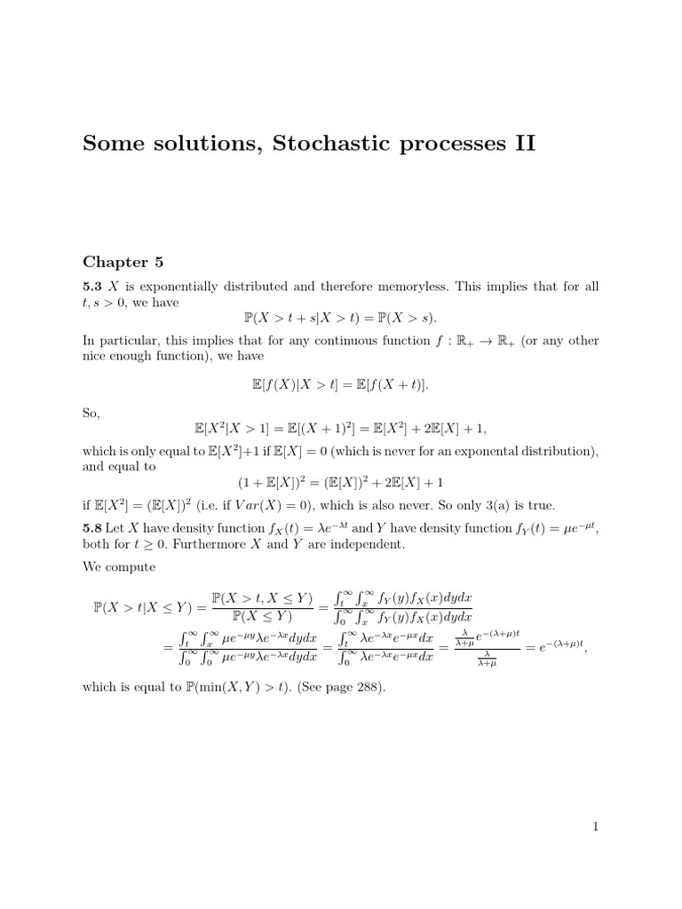 Exponential Distribution and Poisson Processes | PDF | Applied ...