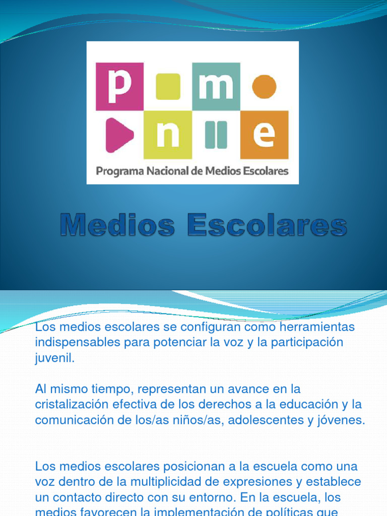 Medios Escolares | PDF | Escuelas | Inclusión (Educación)