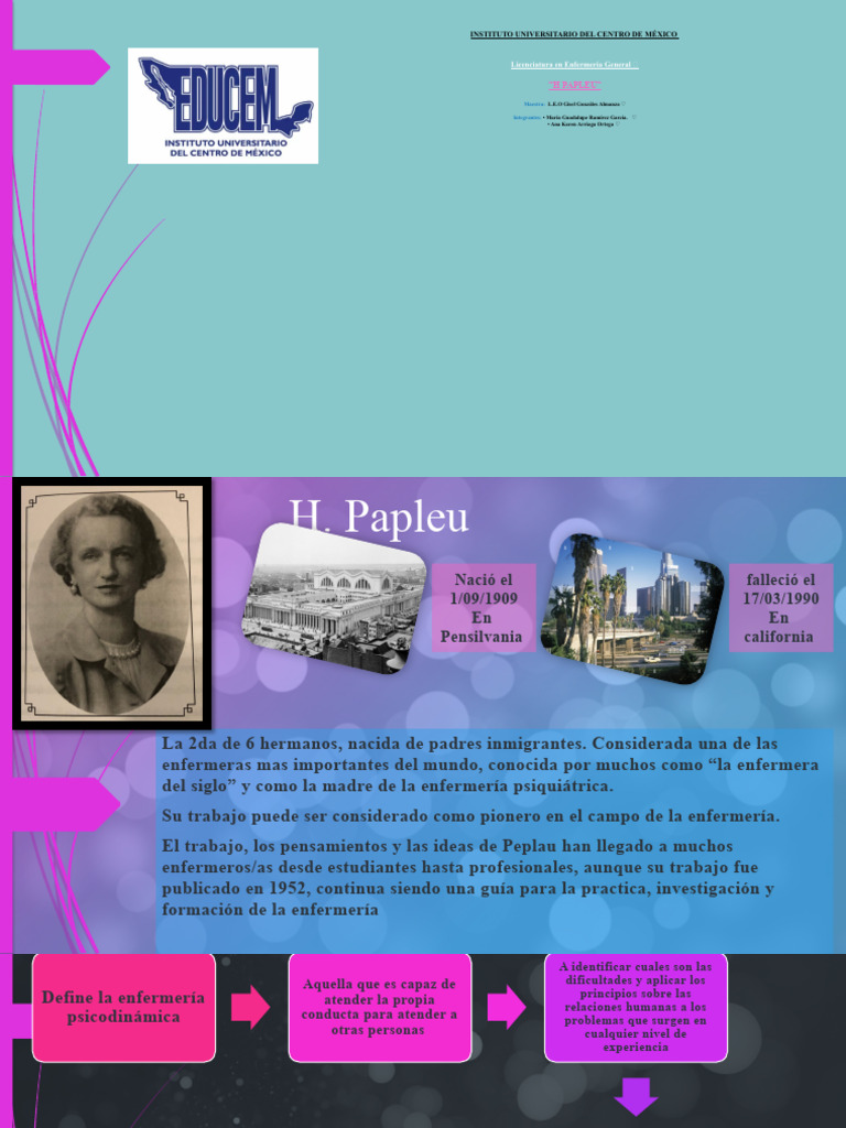 Teoría de Enfermería de Peplau | PDF | Enfermería | Cuidado de la salud