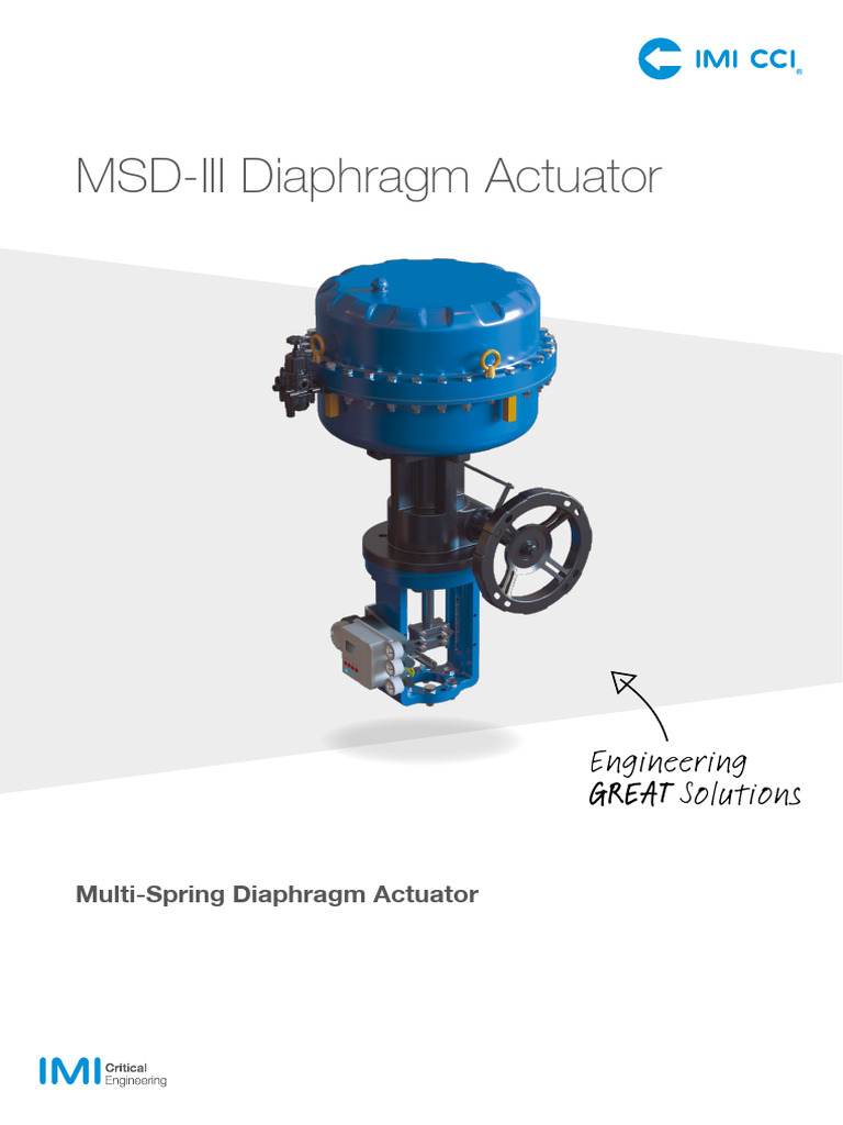 IMI CCI Product MSDlll-actuator AW Dig | PDF | Actuator | Manufactured Goods