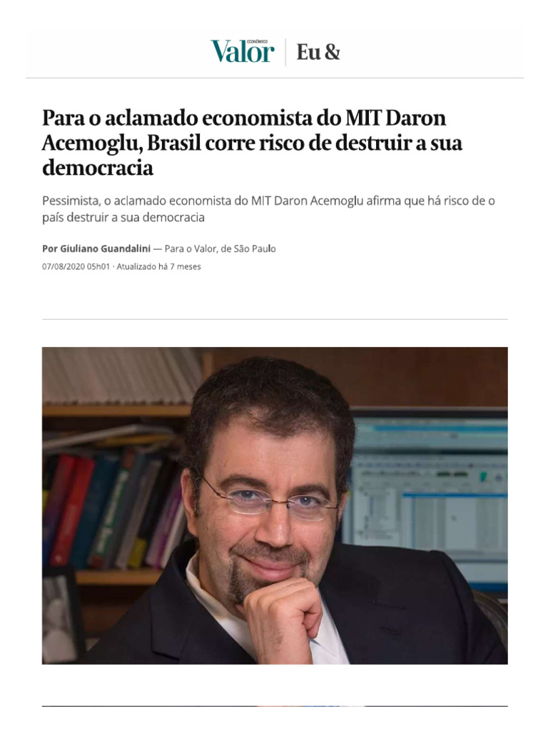 Entrevista Acemoglu Valor | PDF