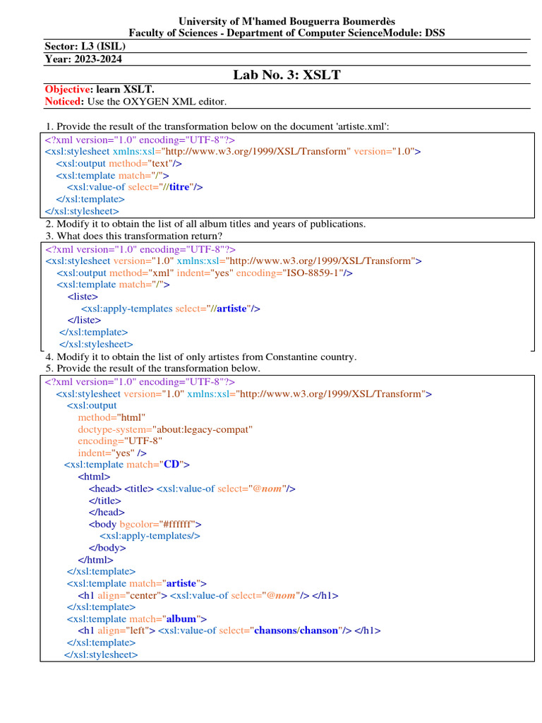 tp_DSS (1) | PDF | Xslt | Persistence