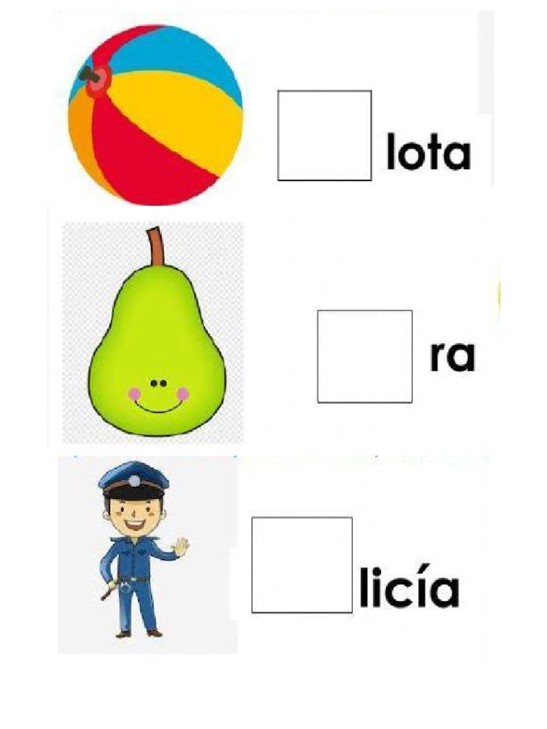 sílaba pa actividad imprimir | PDF