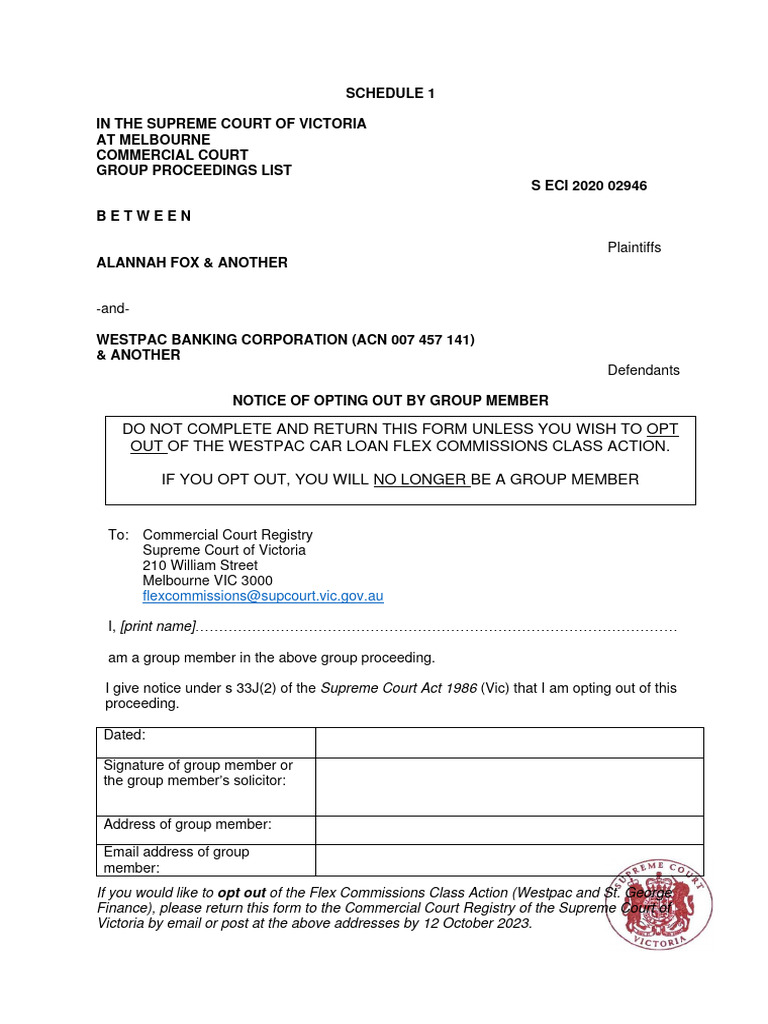 Opt Out Form PDF | PDF