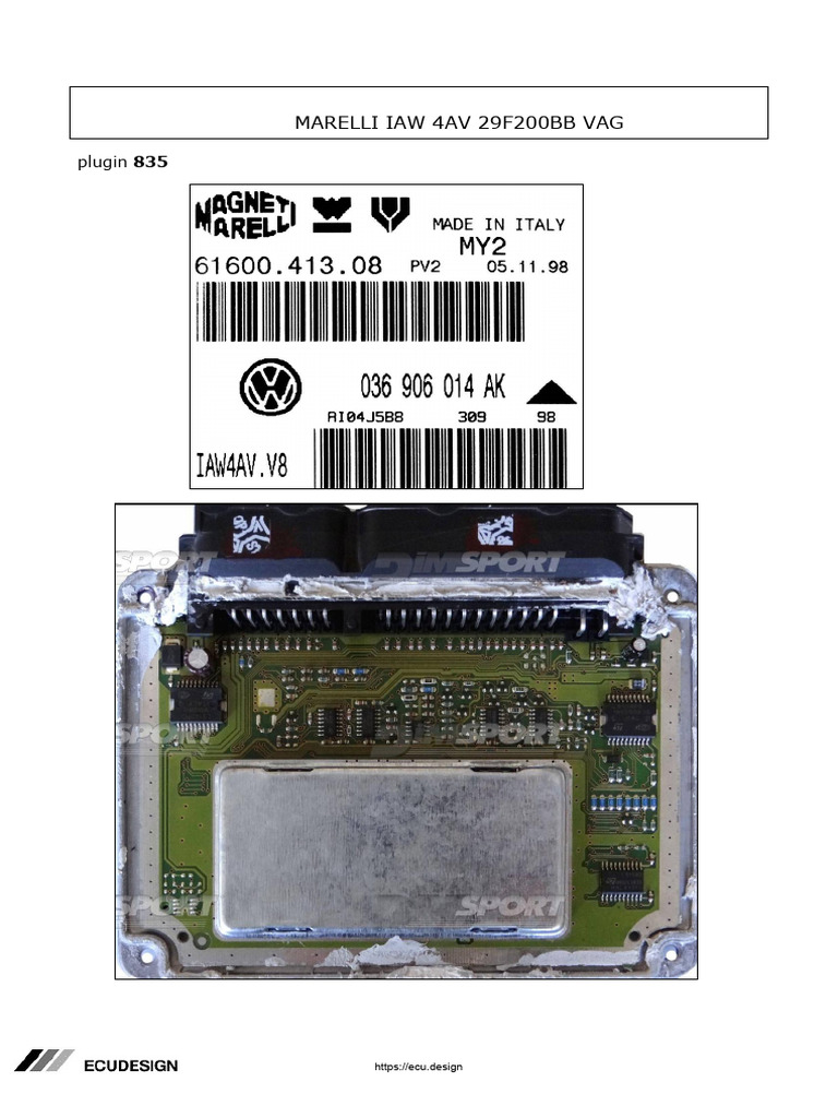 Marelli 4av 29f200bb Vag | PDF