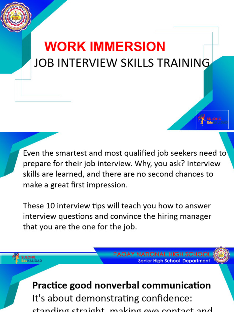 Interview | Download Free PDF | Job Interview | Nonverbal Communication