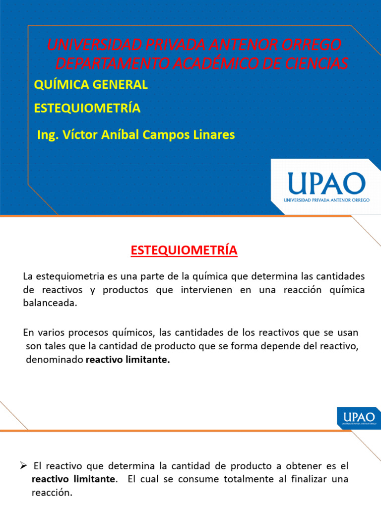 Ppt. Estequiometria | PDF | Estequiometría | Fenómenos científicos