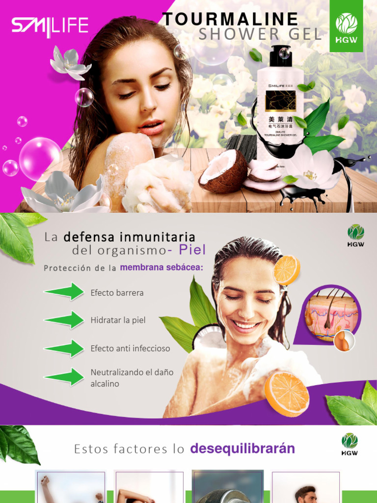 (XXI) SMILIFE TOURMALINE SHOWER GEL | PDF | Agua | Ácido