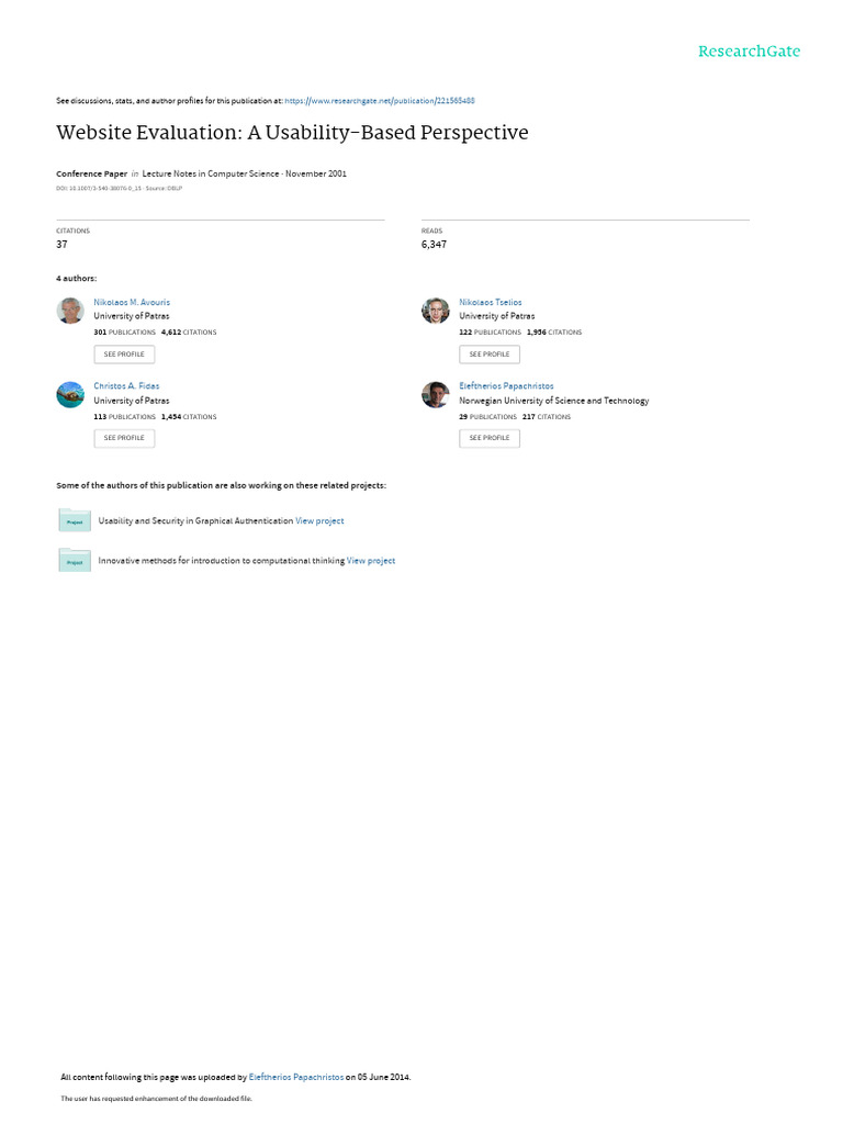 Usability Techniques for Website Evaluation | PDF | Usability | World Wide Web
