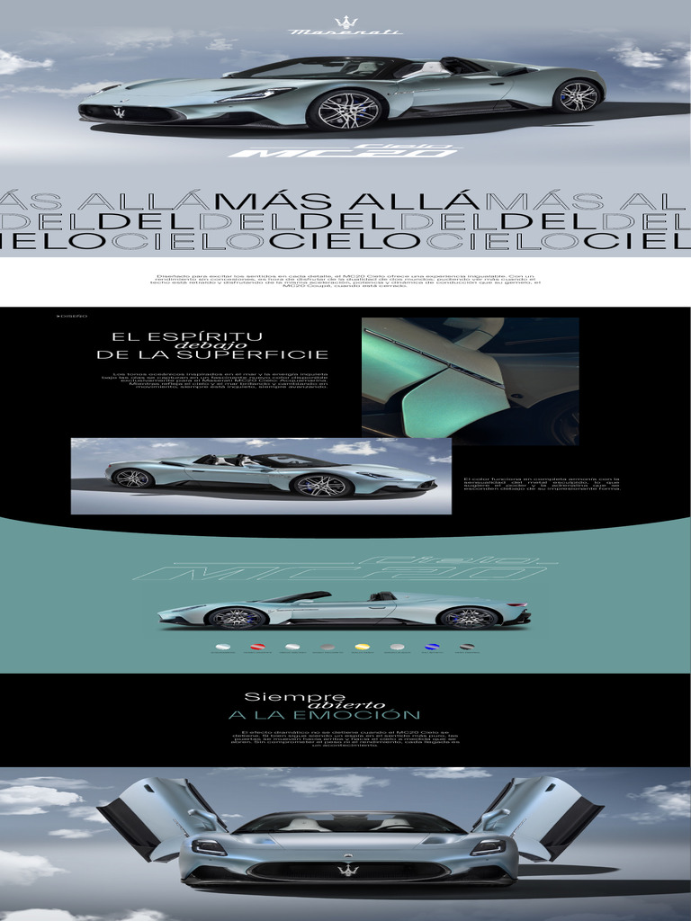 Mc20 Cielo Brochure | PDF | Coche | Vehículos de lujo