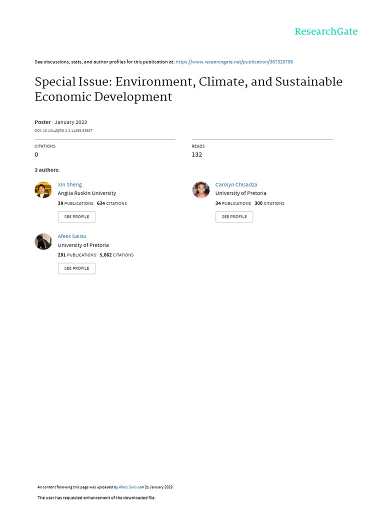 Special Issue Flyer Sustainability | PDF | Open Access | Science