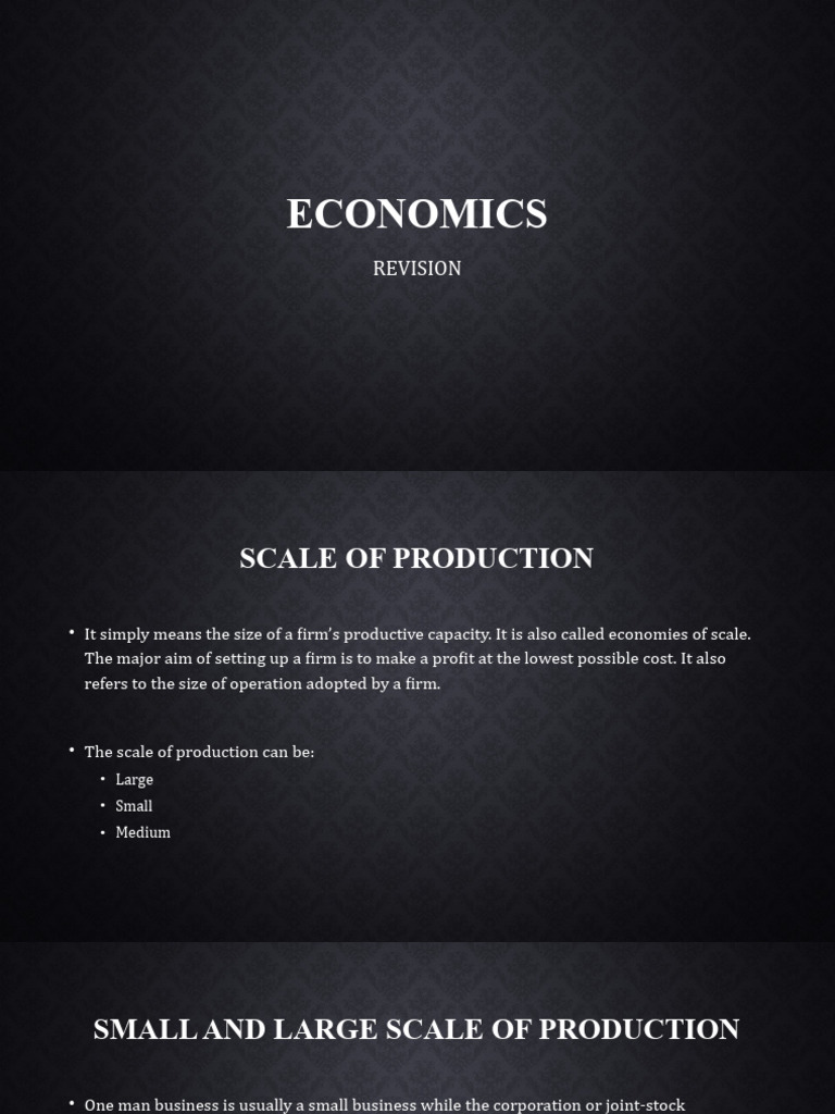 Scale of Production in Economics | PDF | Economies Of Scale | Labour ...