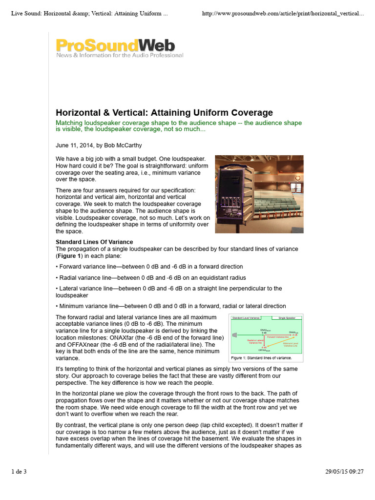Live Sound: Horizontal & Vertical: Attaining Uniform Coverage - Pro Sound Web | Download Free ...