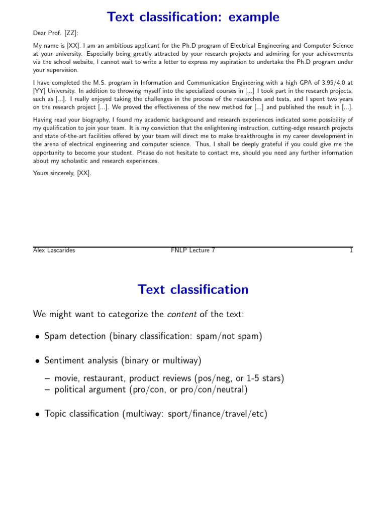 PhD Application & Text Classification | PDF | Logistic Regression | Applied Mathematics