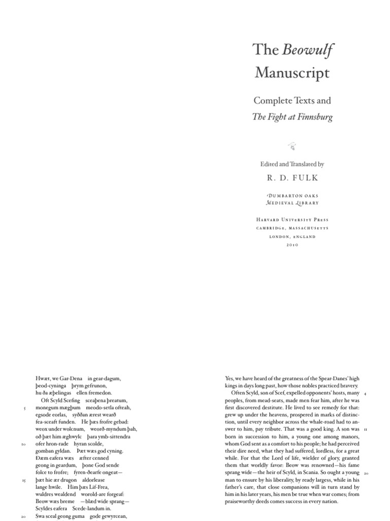 Beowulf PDF For Web 1 | PDF | English Folklore | English Heroic Legends