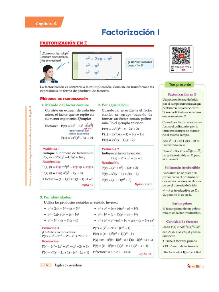 Cap4 - 5° Algebra DOCENTE | PDF