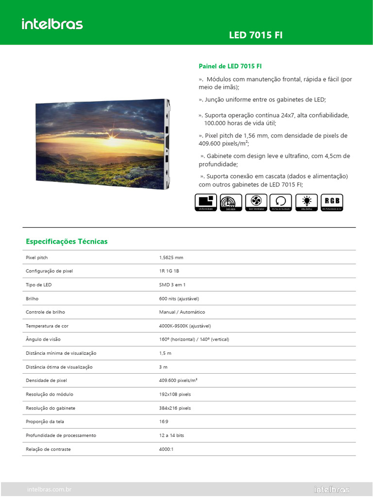 INTELBRAS Datasheet Led 7015 Fi PT | PDF