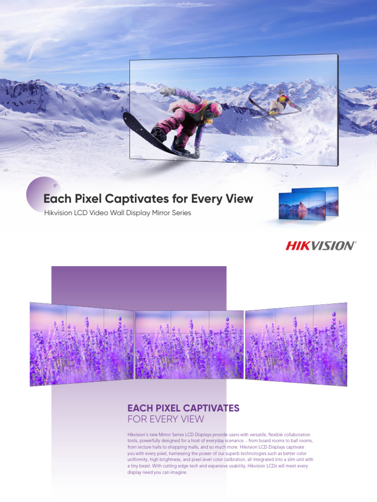 Hikvision LCD Video Wall Display Mirror Series Brochure Preview | PDF ...