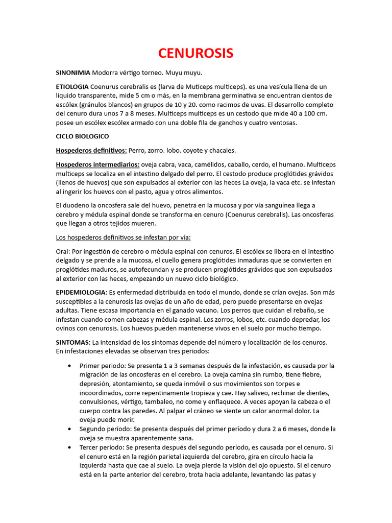 Cestodos Enfermedades | PDF | Salud y bienestar