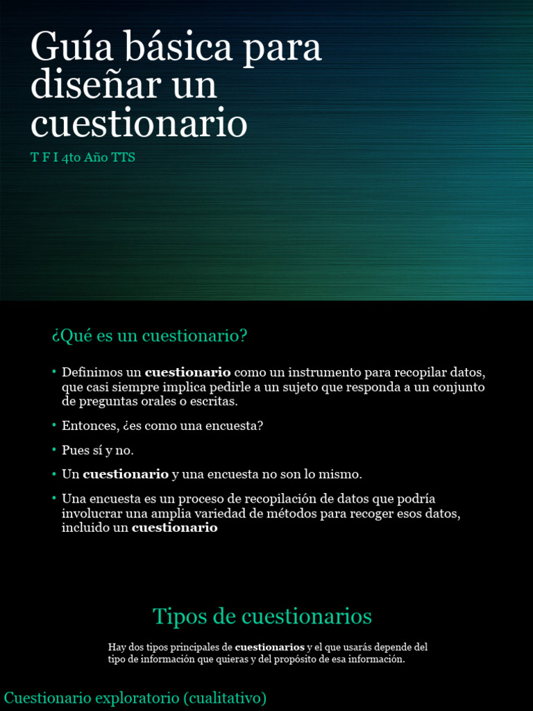 Guía Básica para Diseñar Un Cuestionario | PDF | Cuestionario | Metodología de encuesta