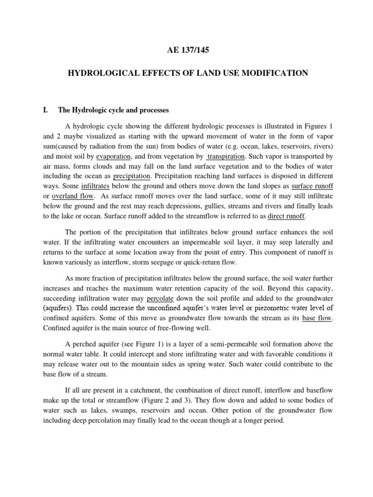 Hydrologic Impacts of Land Use Modification Stream Classification | PDF ...