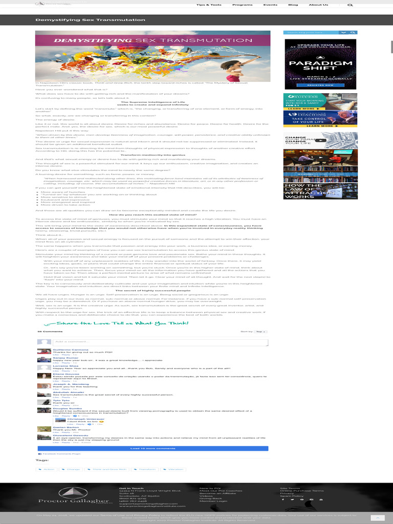 Demystifying Sex Transmutation - Proctor Gallagher Institute | PDF | Mind | Thought