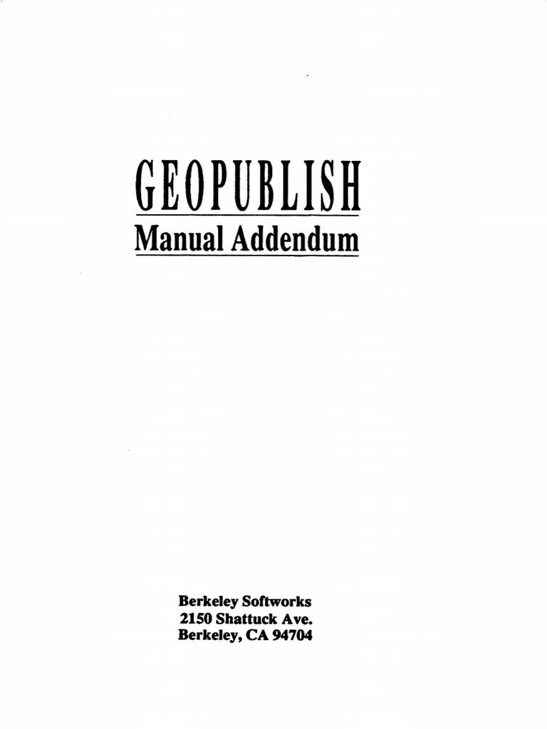 GEOPUBLISH Manual Addendum | PDF | Icon (Computing) | Window (Computing)