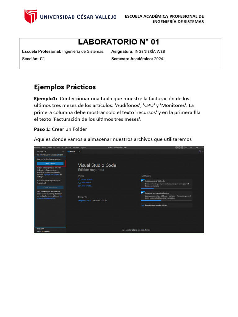 Actividad - GUÍA DE LABORATORIO SESIÓN 01 | PDF | HTML | Hipervínculo