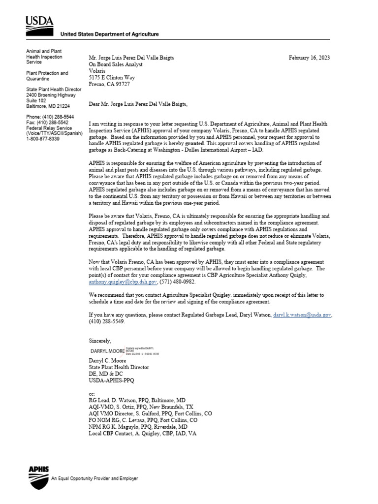 IAD - Approval Letter - Volaris Fresno CA 2023 | PDF