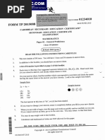 Math January 2023 Csec Paper 1 | PDF