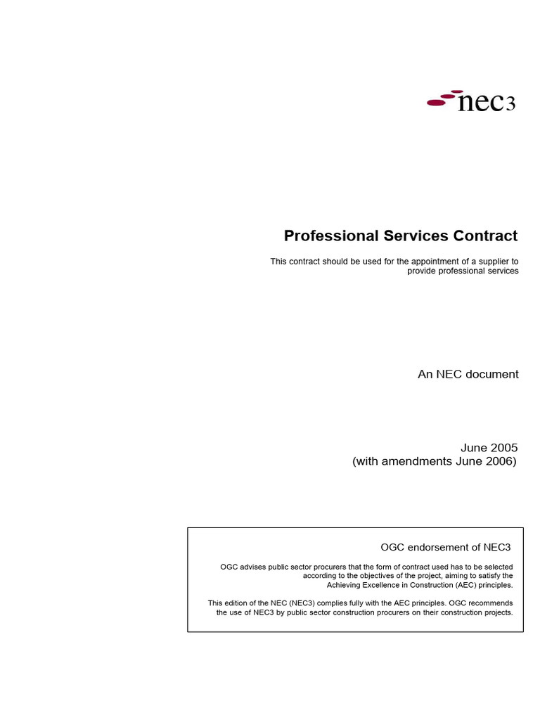 NEC3 [Terms] | PDF | Business