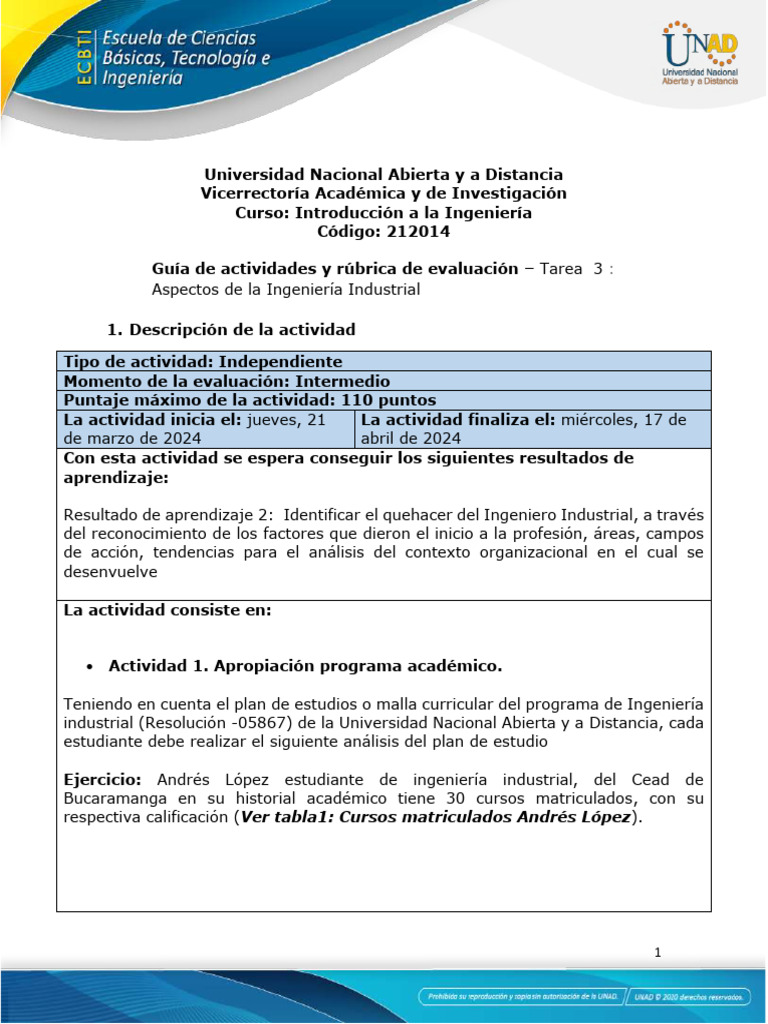 Guia de Actividades y Rúbrica de Evaluación - Unidad 2 - Tarea 3 - Aspectos de La Ingeniería ...