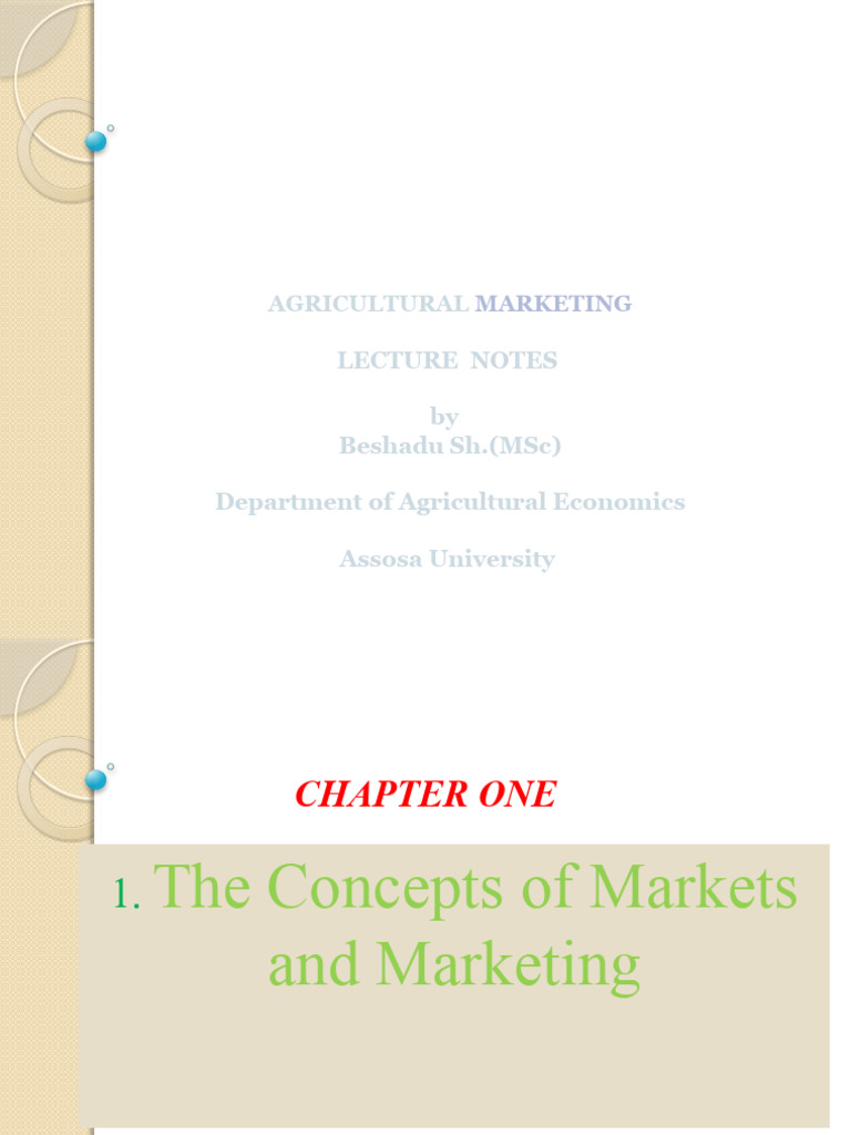 Agricultural Marketing ppt-1-3 2016 | PDF | Marketing | Sales