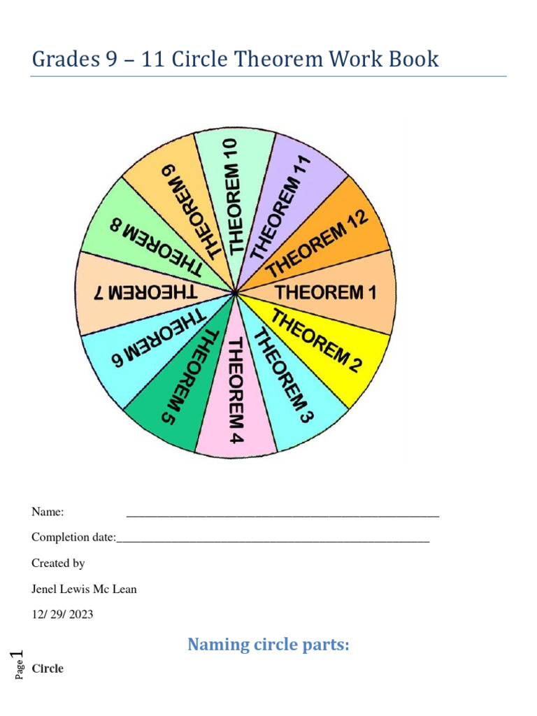 circle theorem | PDF | Circle | Angle