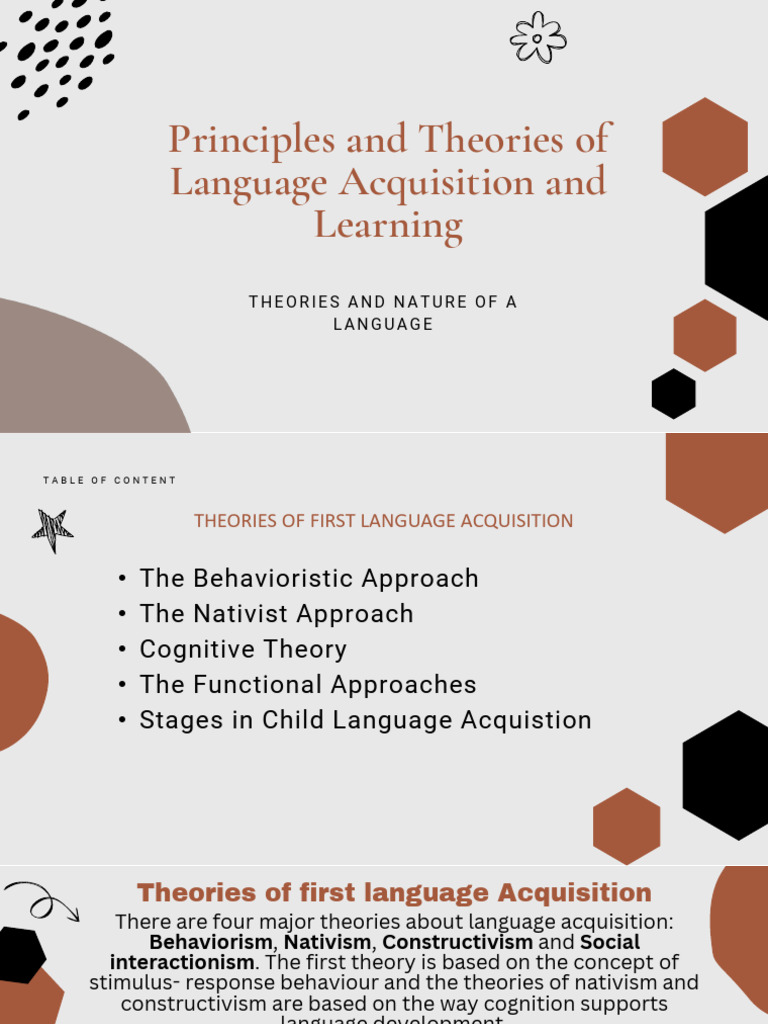 Ciples and Theories of Language Acquisition and Learning | Download ...