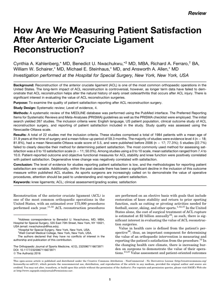 Article Review 1 | PDF | Systematic Review | Surgery