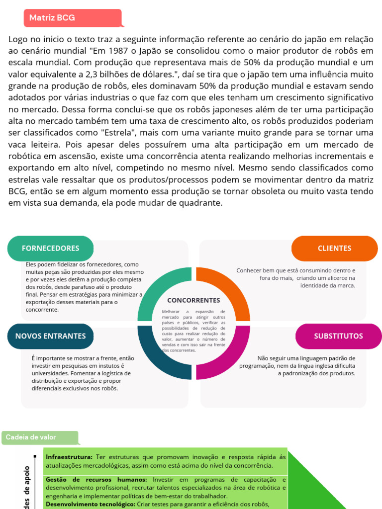 Estudo de Caso Matriz BCG | PDF | Logística | Despesa