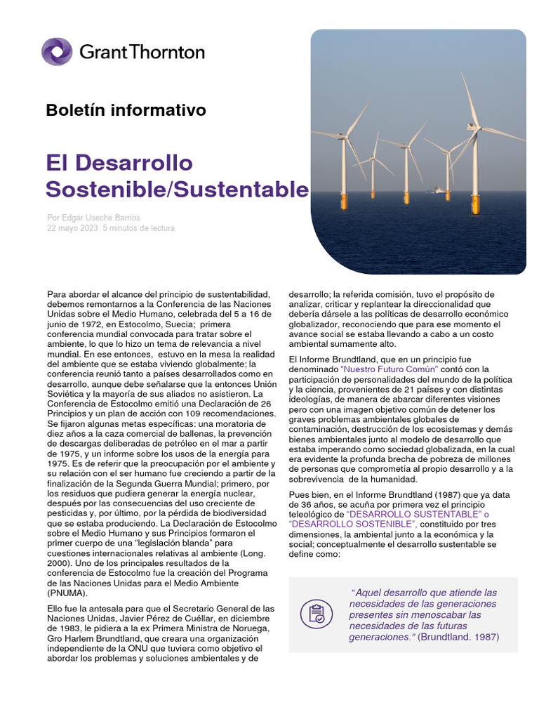 El Desarrollo Sostenible Sustentable | PDF | Desarrollo sostenible | Sustentabilidad