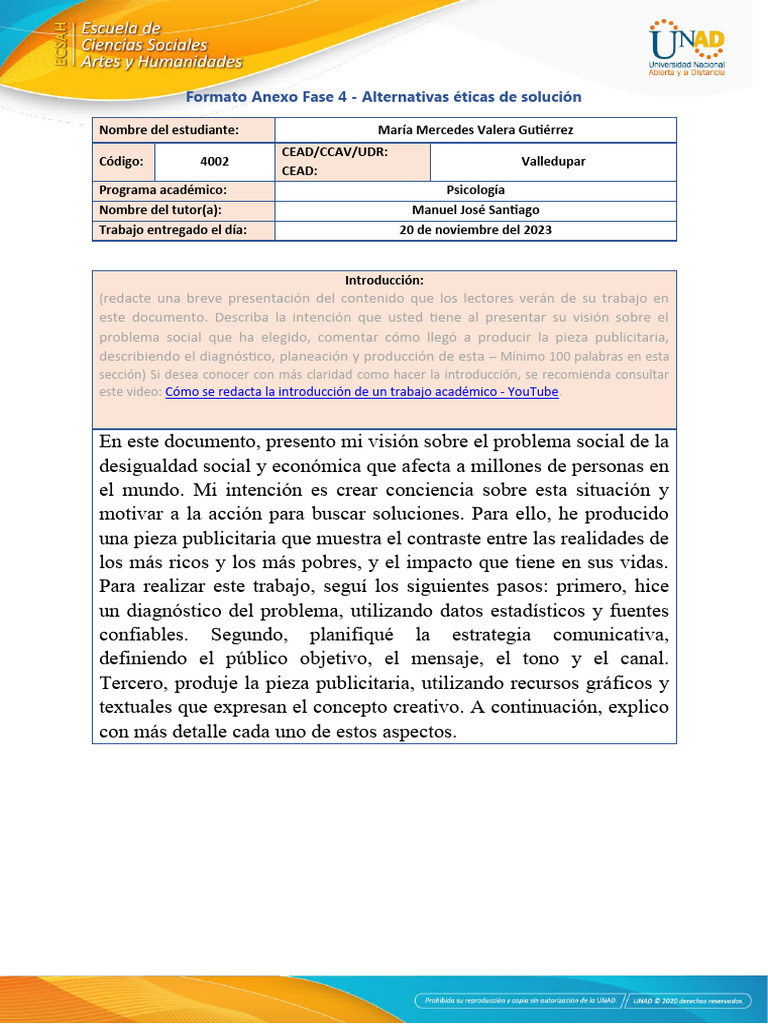 Maria Valera Anexo 3 - Formato Fase 4 - Alternativas Éticas de Solución ...