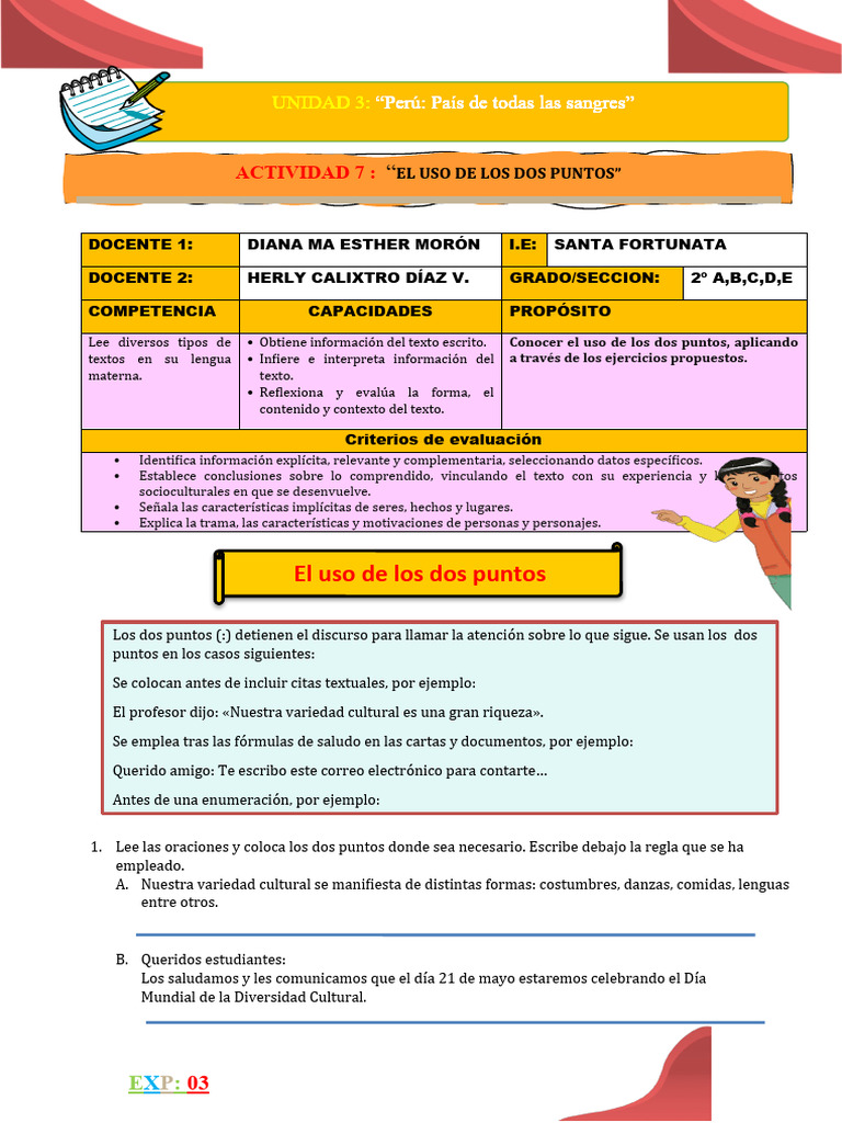 2° Act 7-Com-U3 - Sem 4 | PDF | Perú