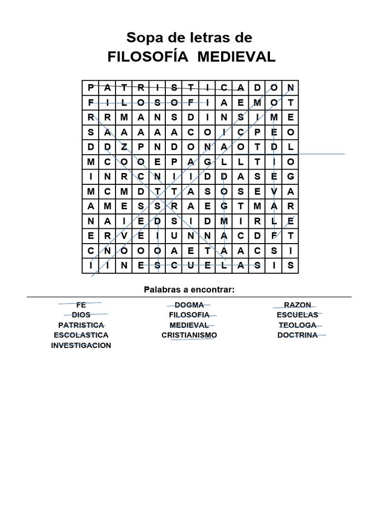 Sopa de Letras Contestada | PDF