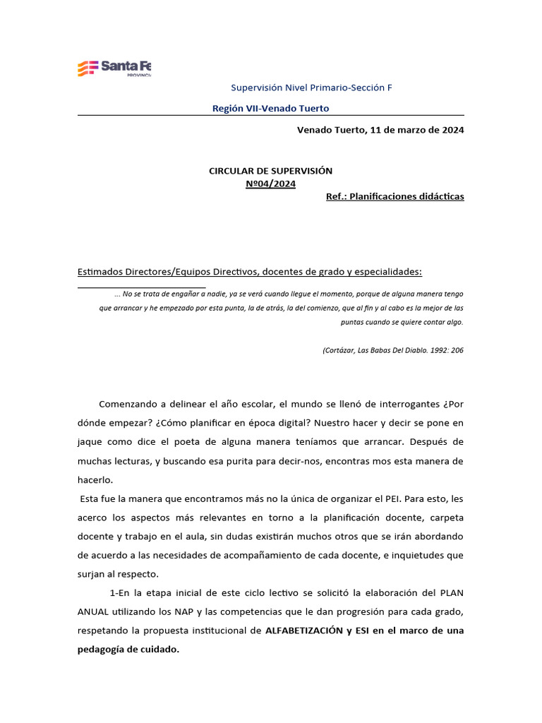 Circular 04 Pedagogica | PDF | Enseñando | Maestros