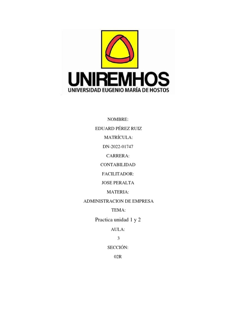 Administracion de Empresas Unidad 1 y 2 | PDF | Conocimiento | Business