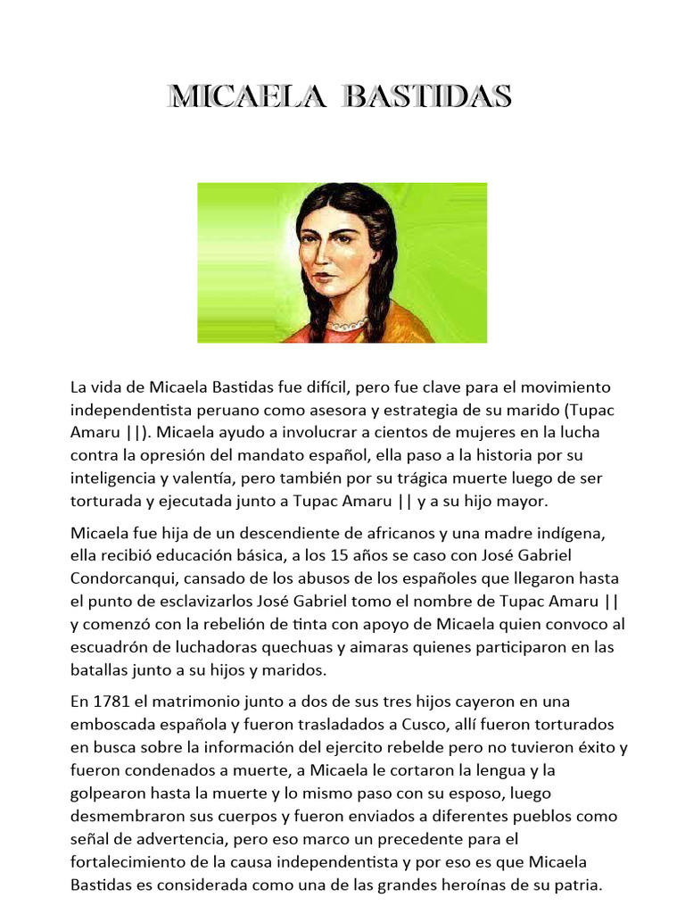 Micaela Bastidas | PDF