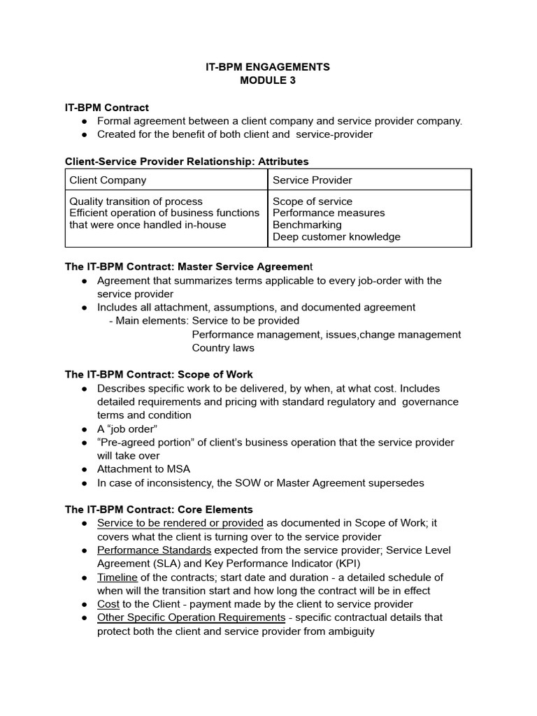IT-BPM Contract Pricing Methods | PDF | Expense | Capital Expenditure