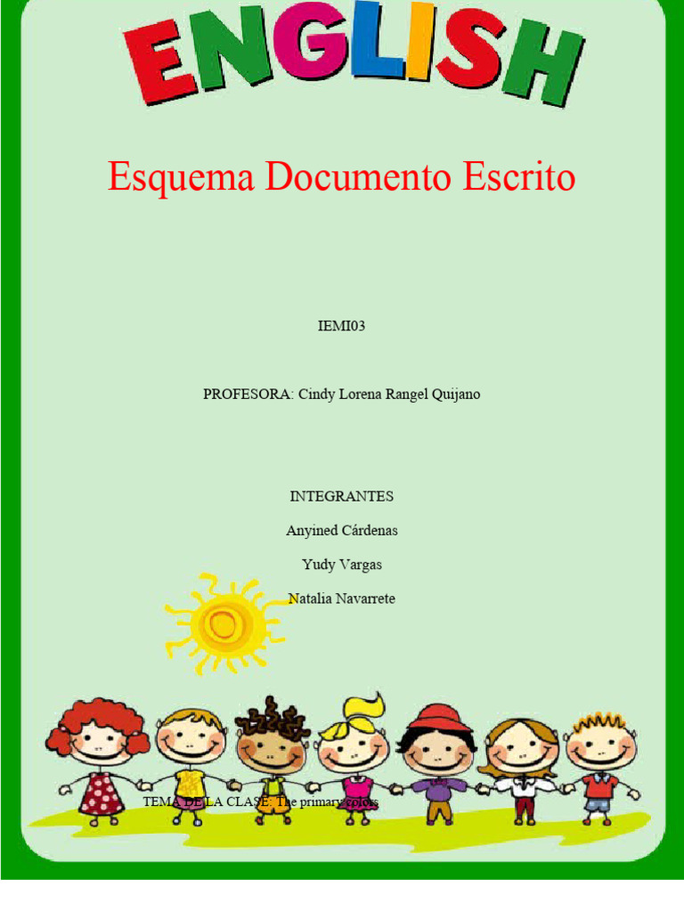 Esquema Documento Escrito Ingles Final | PDF | Color | Cognición